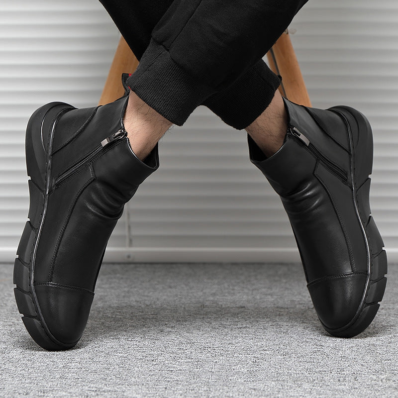 Italian Handmade Genuine Leather Zipper Boots – Cuzcare