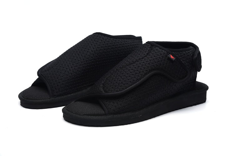 Wide Width Orthopedic Fully Open Diabetic Sandals Adjustable Velcro ...